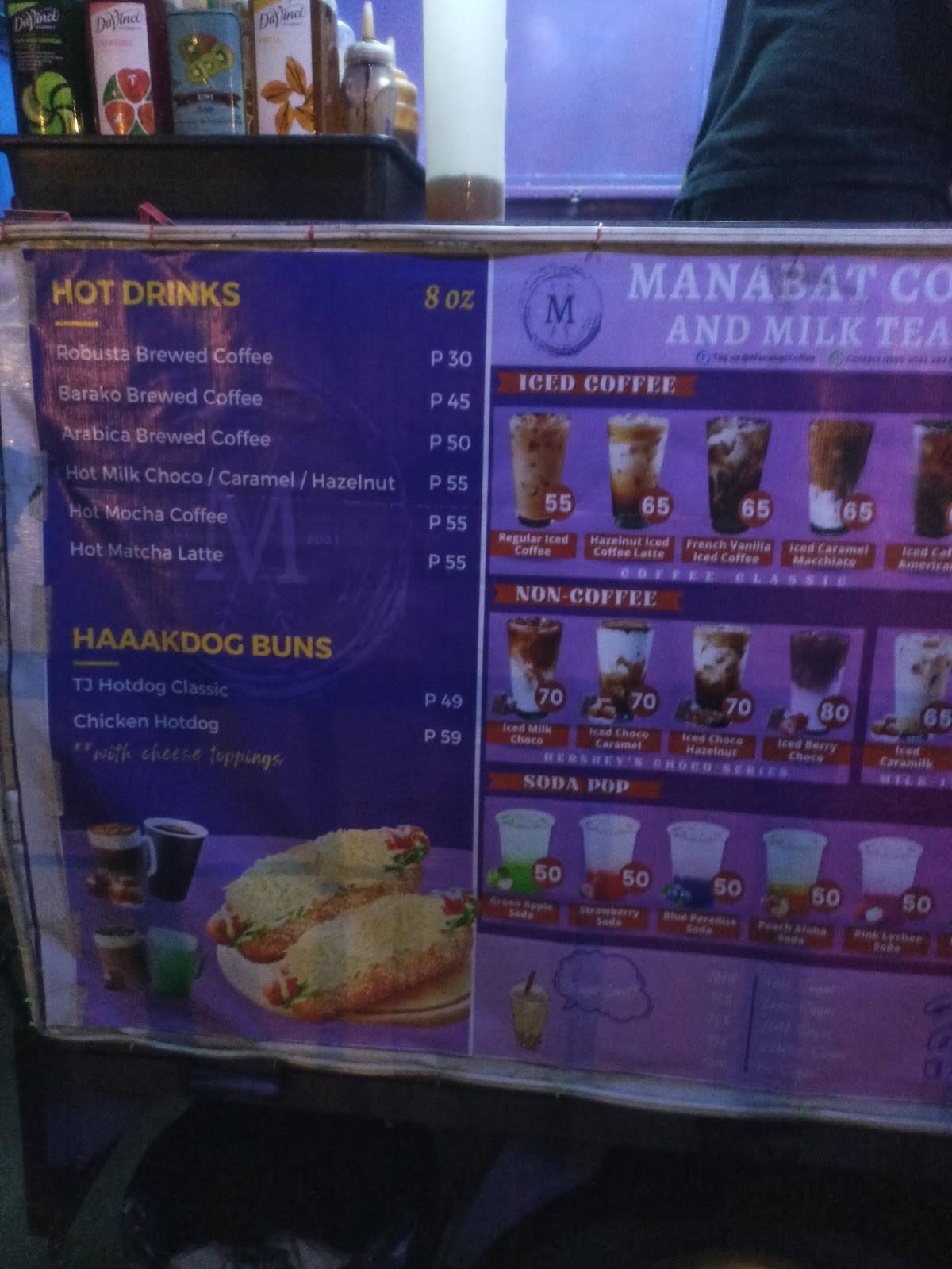 Menu at Manabat Coffee and Milktea Bar - Capitol Lagoon Foodpark, Bacolod