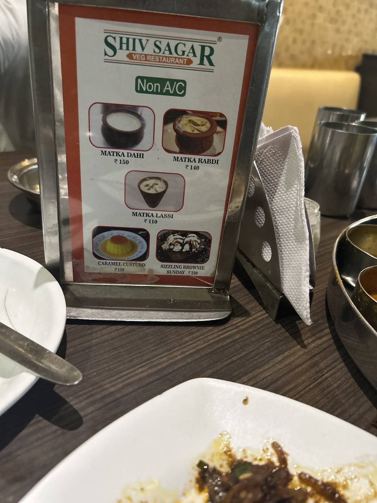Menu at Shiv Sagar, Mangaluru, Bunts Hostel Rd