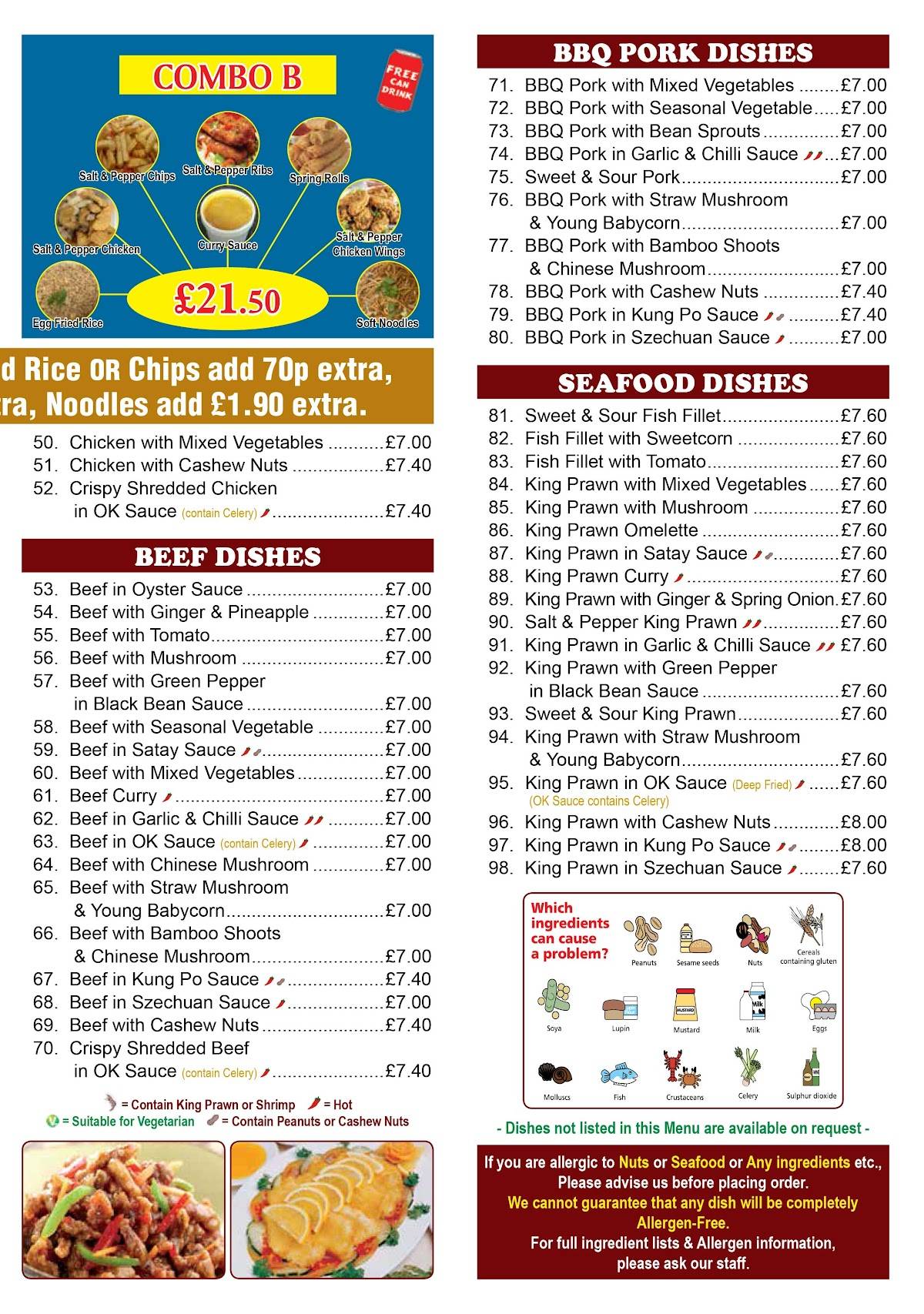 Menu at Manor Fish and Chips restaurant, Glossop
