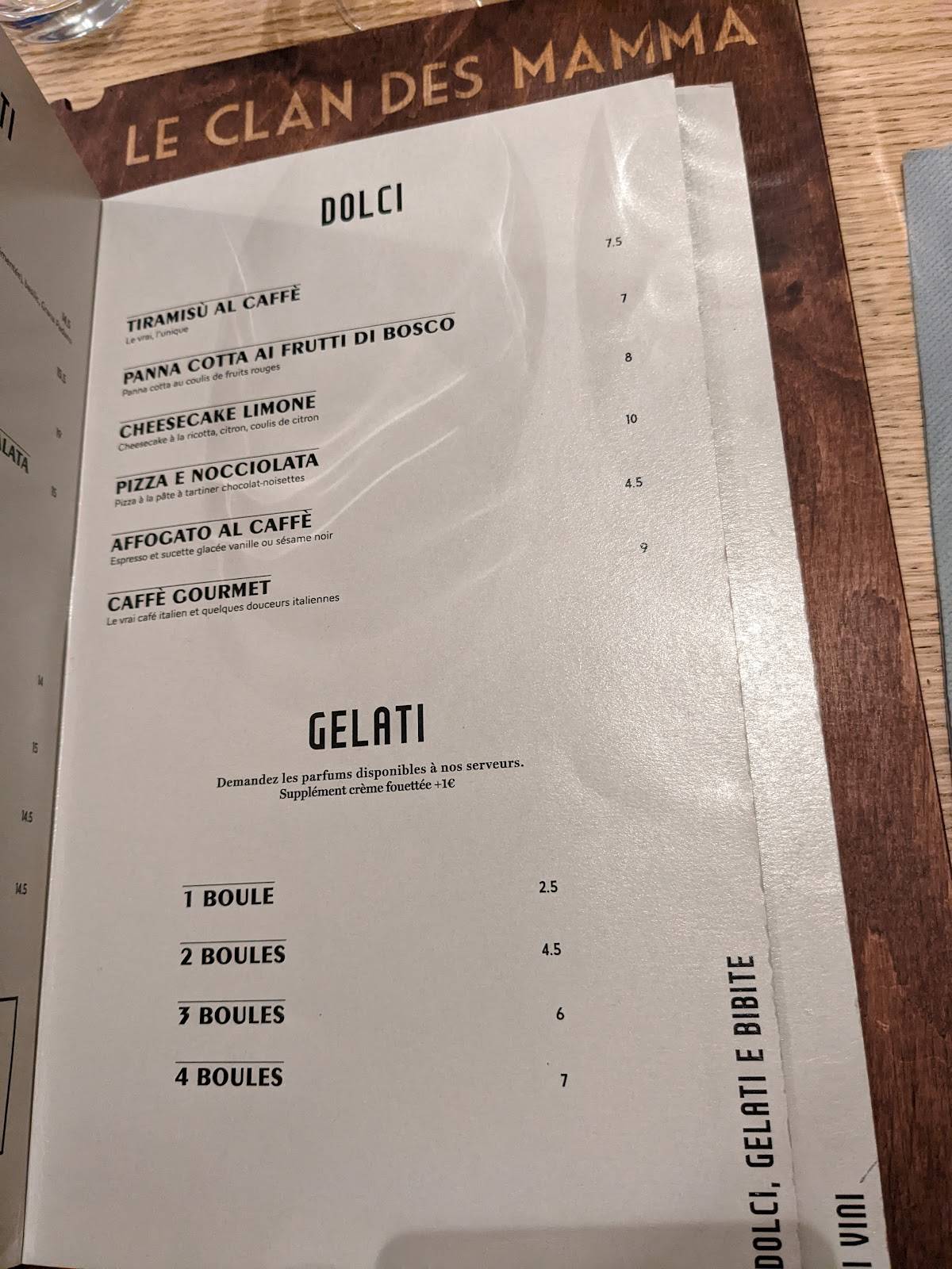 Menu at Marcella - Le Clan des Mamma Nancy restaurant, Nancy