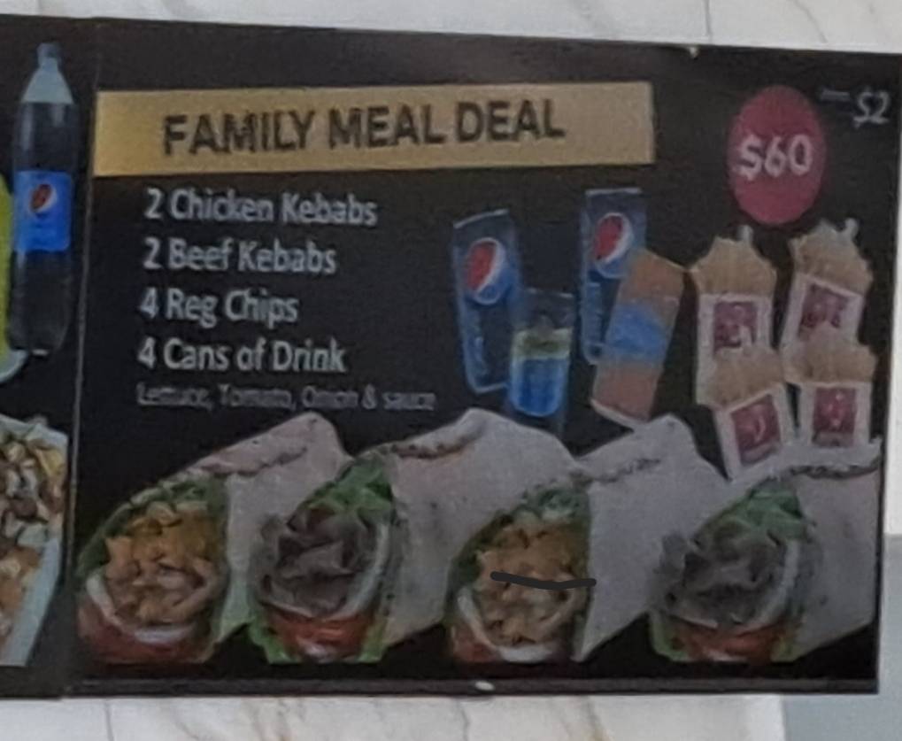 Menu at Mario's The Parkway Kebab restaurant, Bradbury