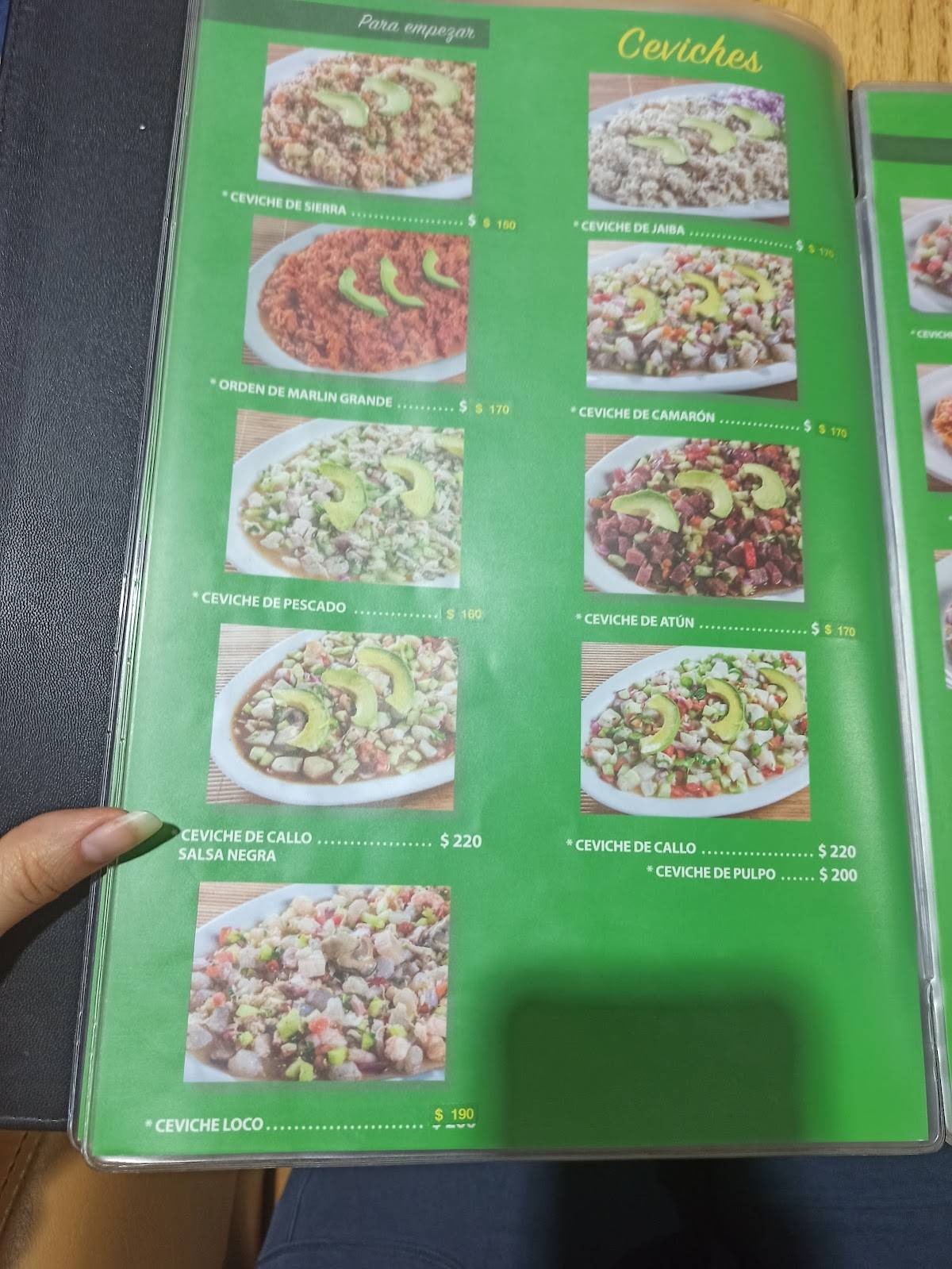 Carta del restaurante Mariscos El Memin, Guadalajara, Av Paseo del la ...