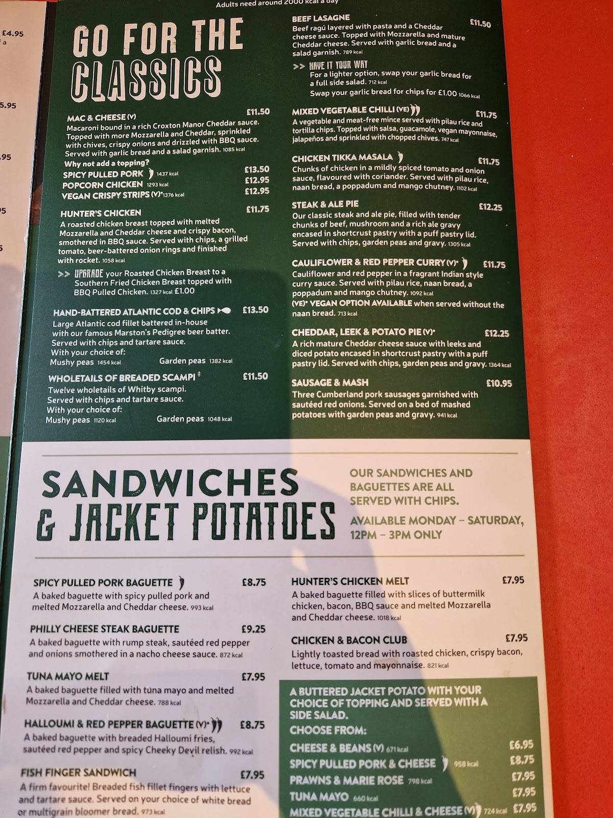 Menu at Market Cross pub & bar, Dunstable