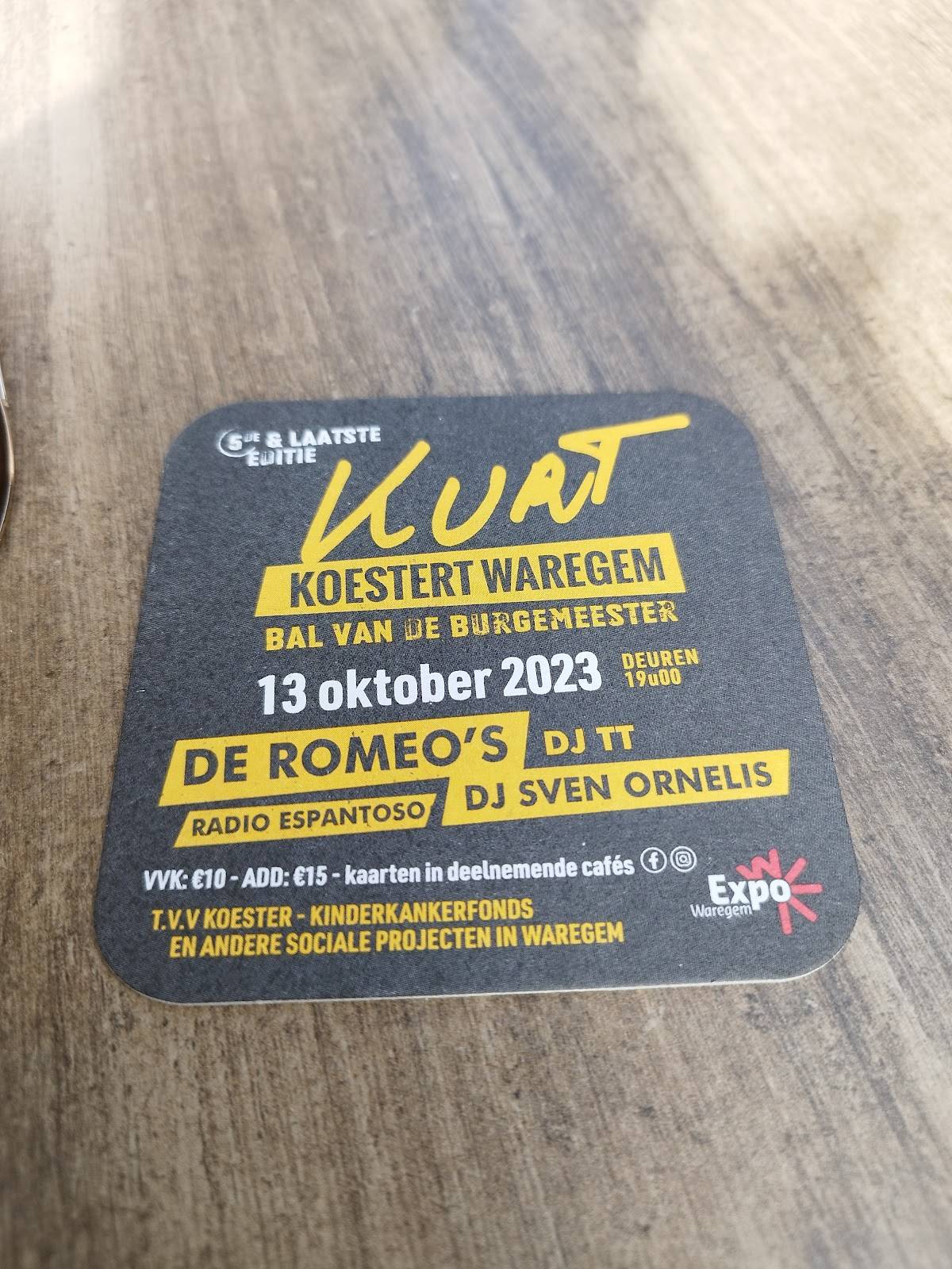 Menu at Markt 28, Waregem