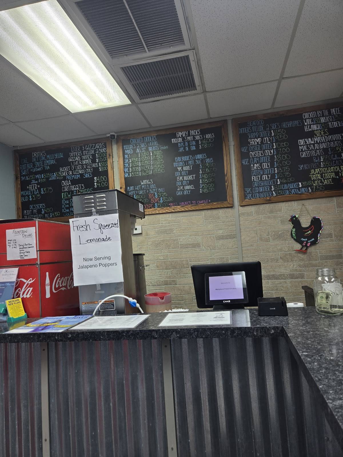 Menu at Maryland Fried Chicken of Sebring restaurant, Sebring