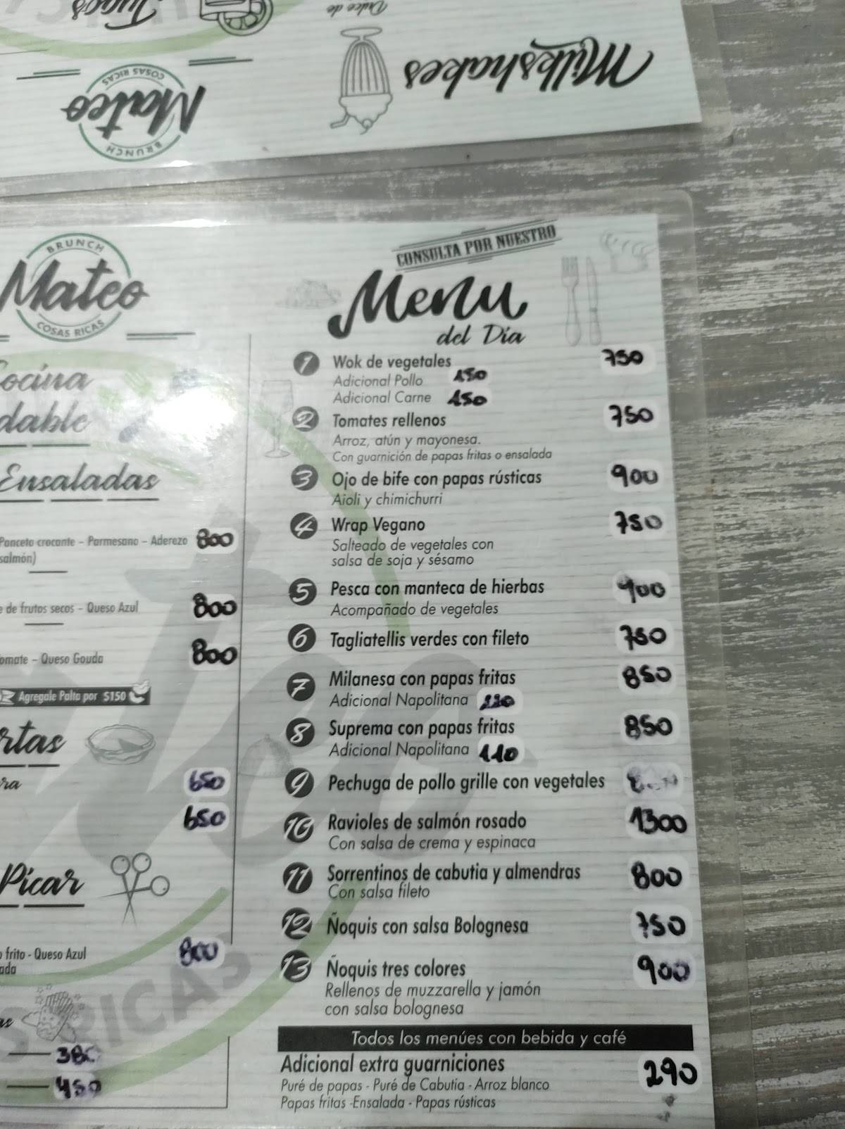 Menu at Mateo Brunch Café Restó, Berazategui