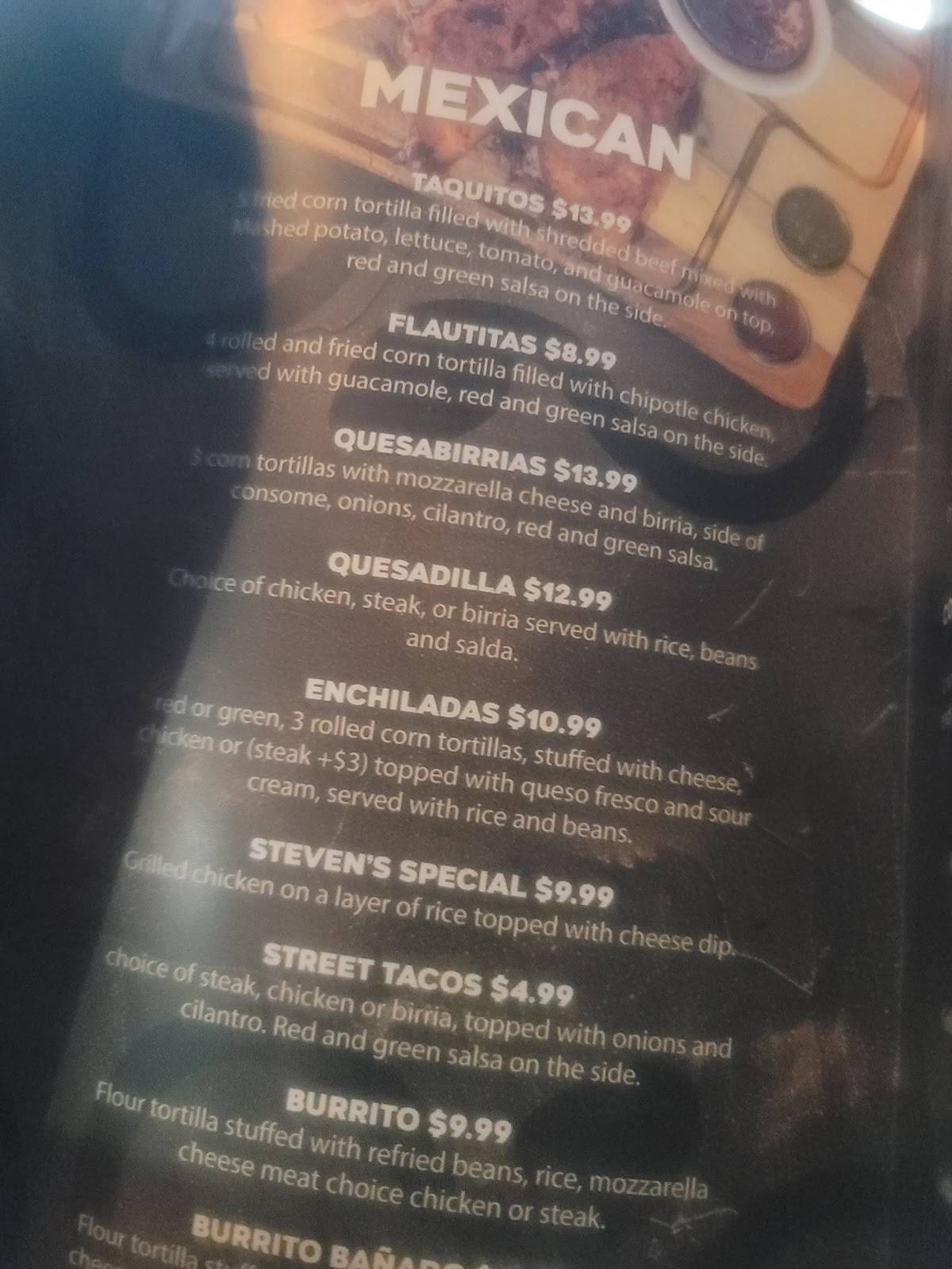 Menu at Medusa Bar & Grill, Springdale