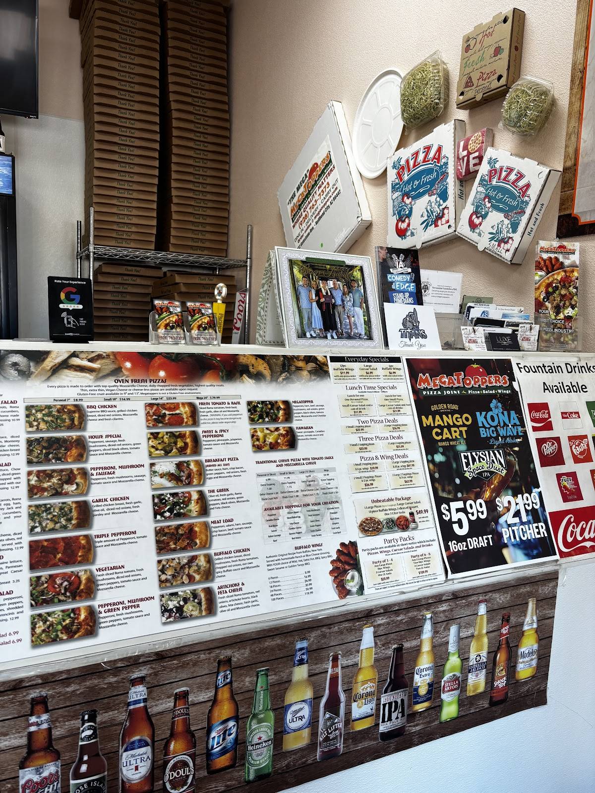Menu at Megatoppers Pizza Joint pizzeria, Bullhead City