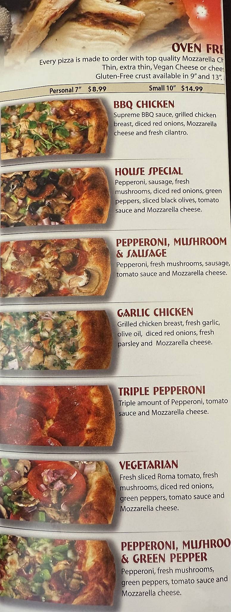 Menu at Megatoppers Pizza Joint pizzeria, Bullhead City