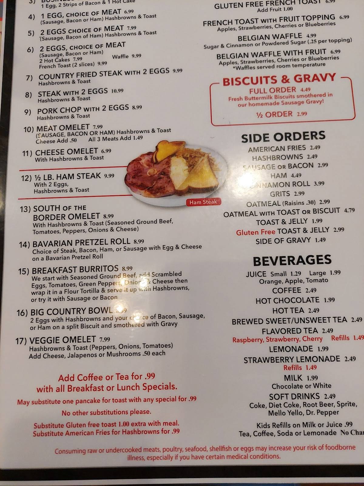 Menu at MEL'S. cafe, Jefferson City