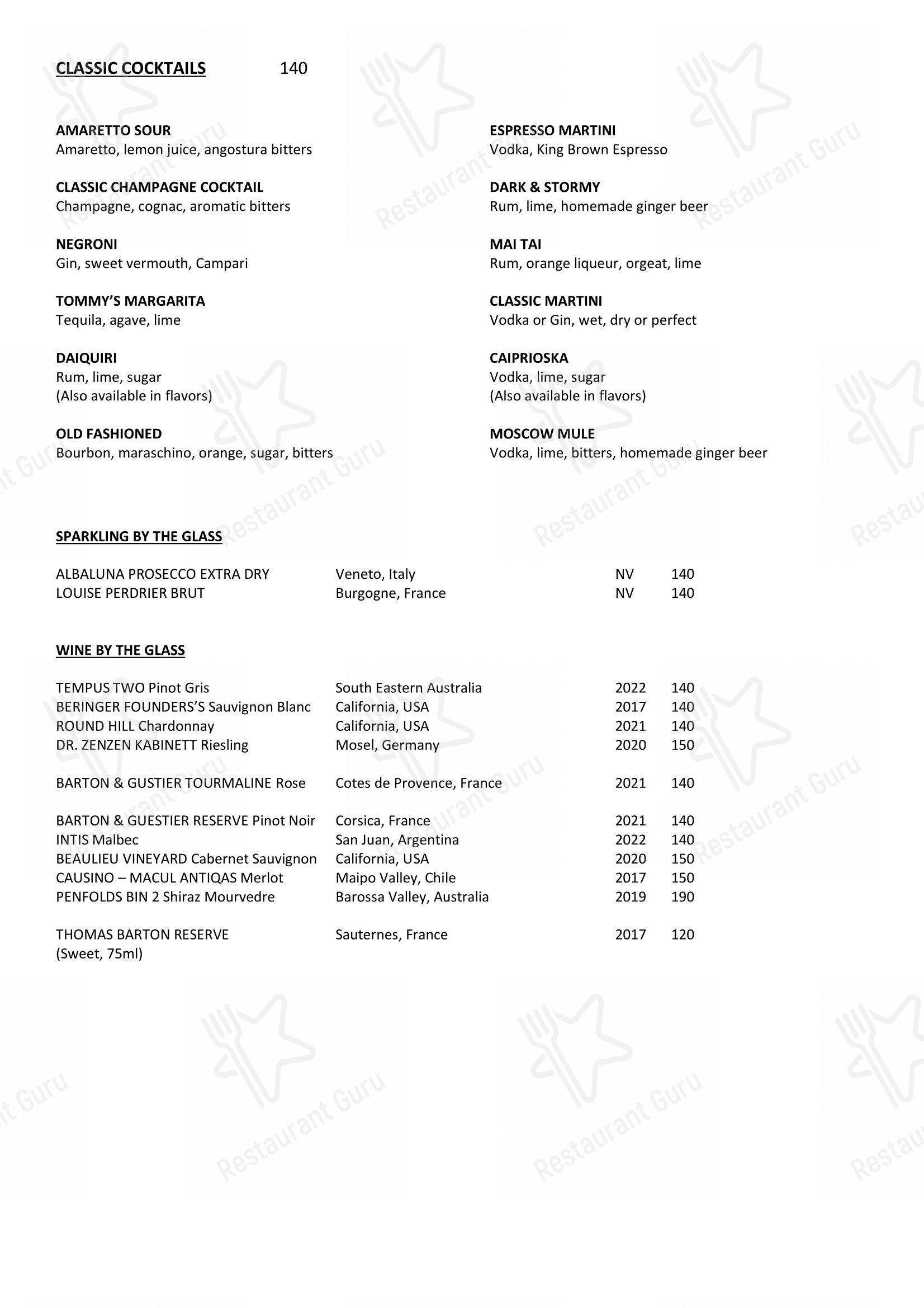 Menu at Merah Putih restaurant, Mengwi