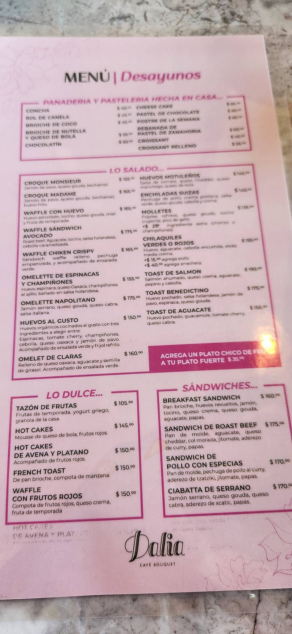 Menu at Merci - Homemade food restaurant, Merida, Plaza San Angelo