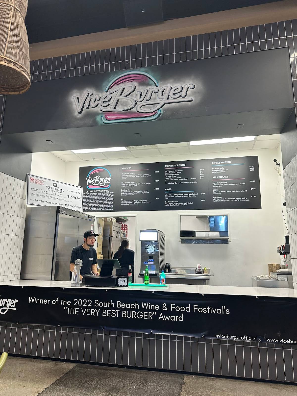Carta del restaurante Vice Burger Miami Beach, Miami Beach