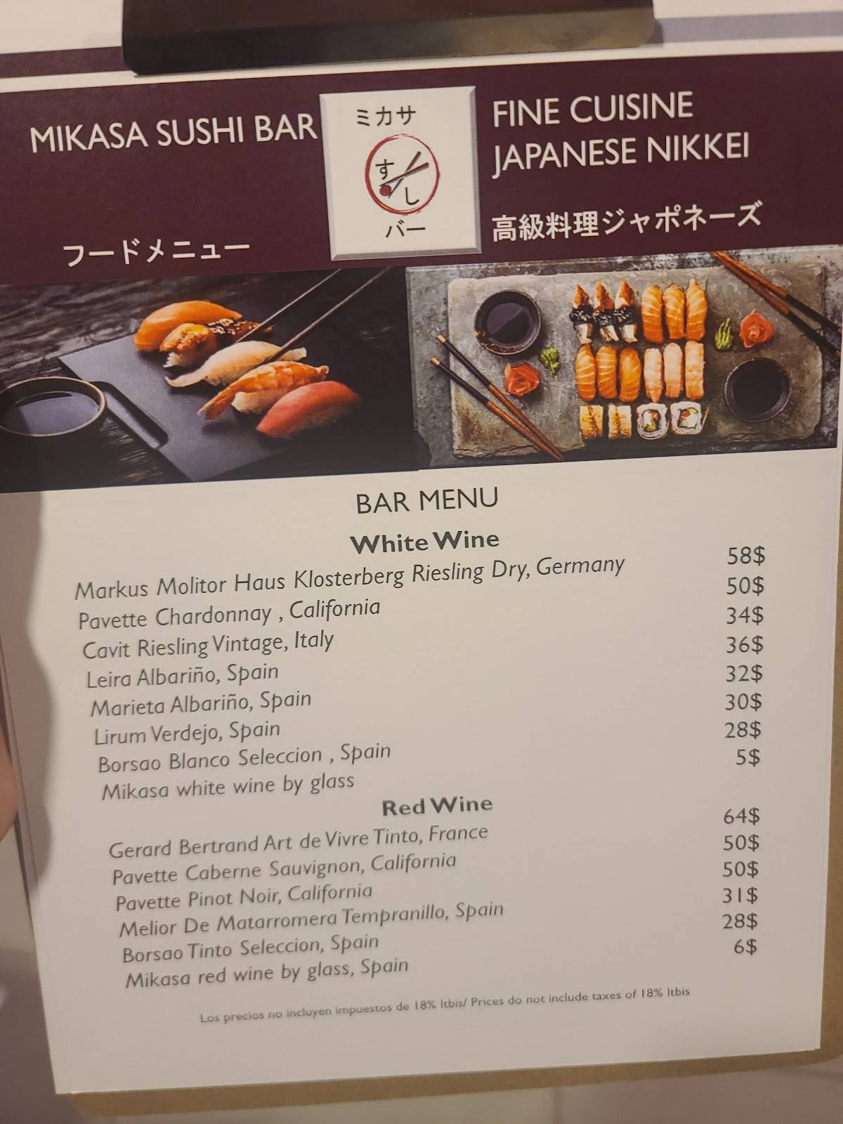 Menu at Mikasa Japanese Restaurant By Chef Jerry ruiz Co-Owner ...