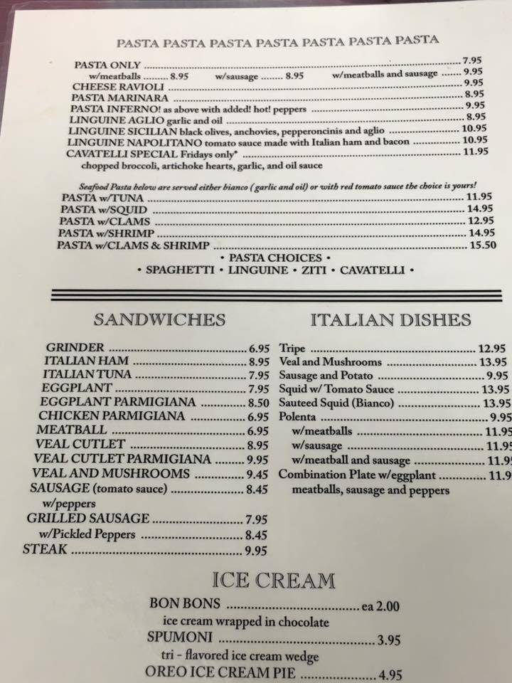 Menu at Mike's Kitchen restaurant, Cranston
