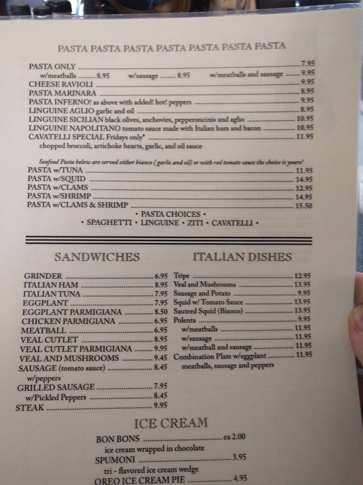 Menu at Mike's Kitchen restaurant, Cranston