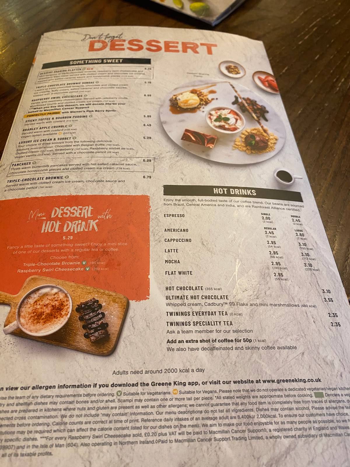 Menu at The Caldecotte Pub & Grill, Milton Keynes