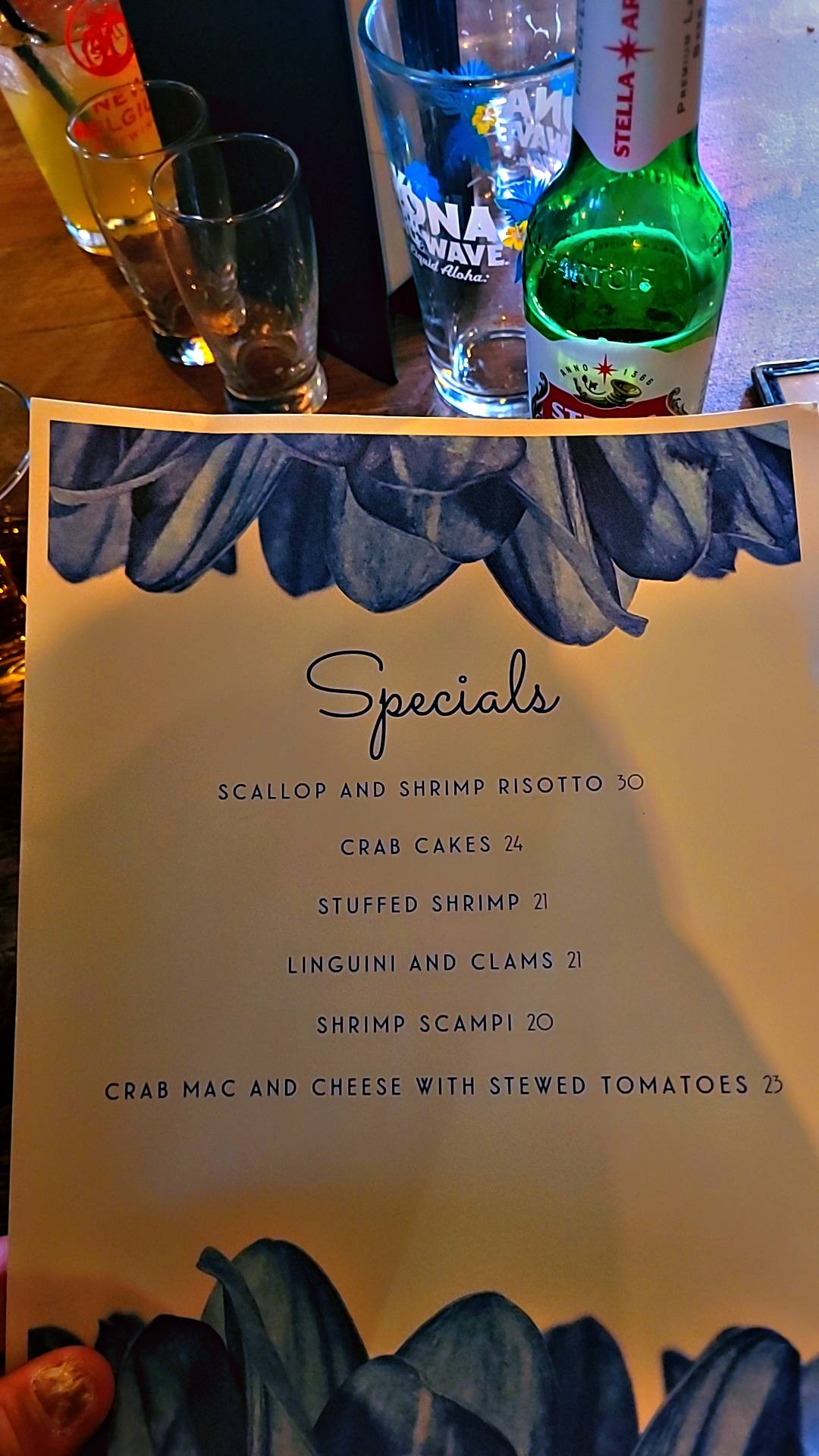 Menu at The Little Brown Barrel, Minersville
