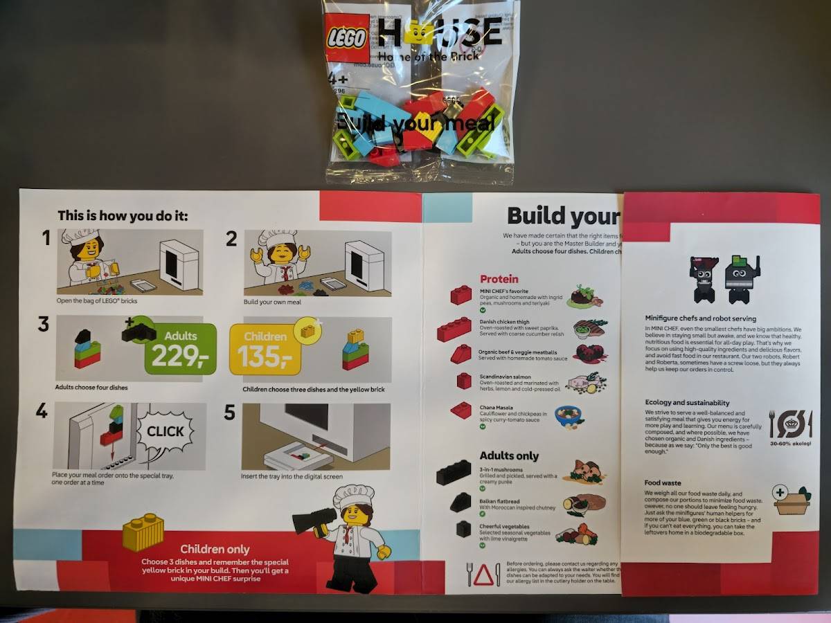 Speisekarte von Mini Chef restaurant, Billund