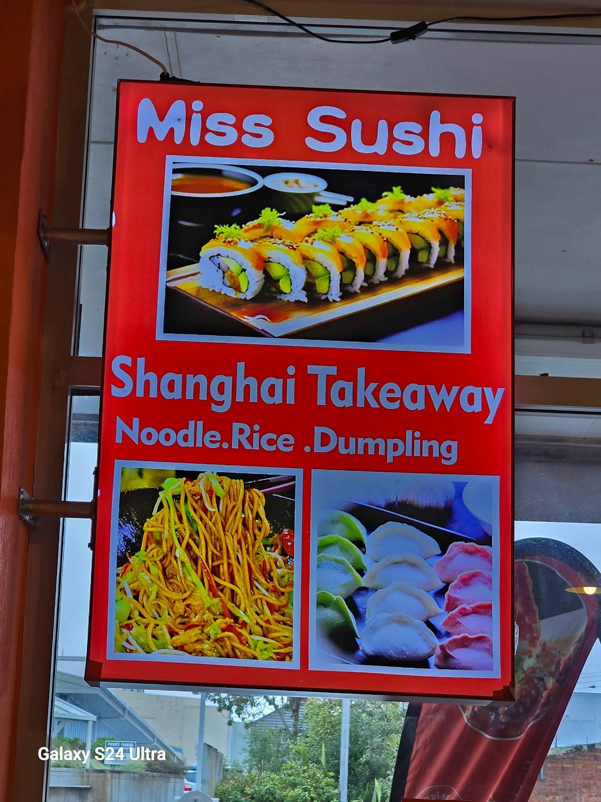 Menu at Miss Sushi & Shanghai Takeaway restaurant, Whanganui
