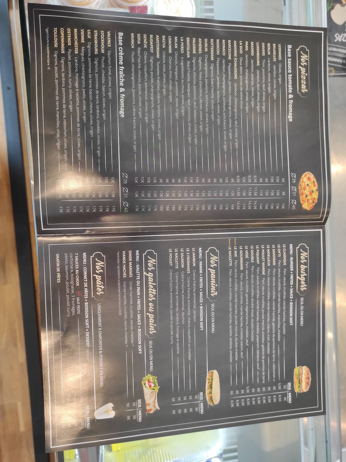 Menu au Mister burger & Pizzas restaurant, Lezennes