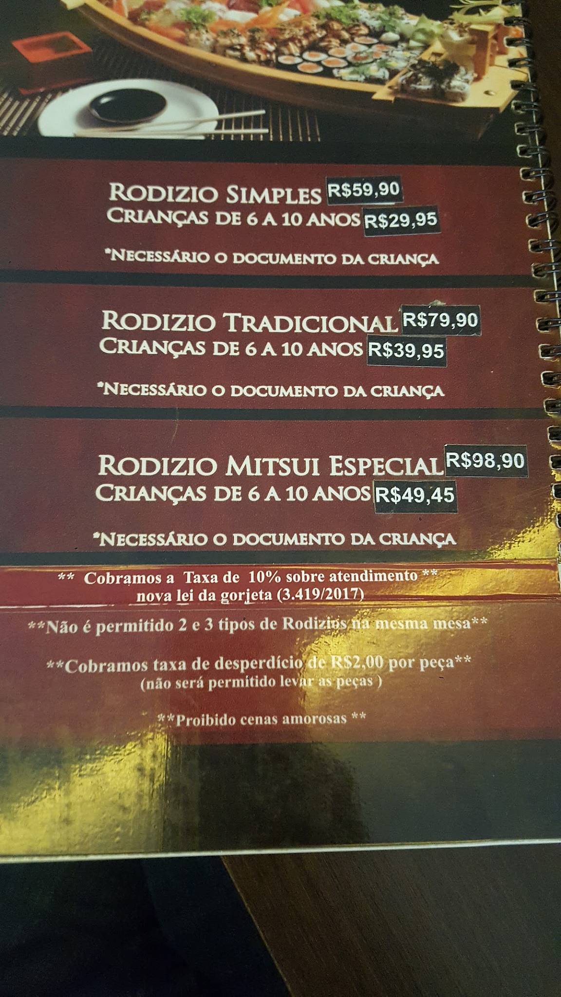 Menu em Mitsui Sushi Bar - Rodízio, À la carte e Delivery., Uberlândia ...