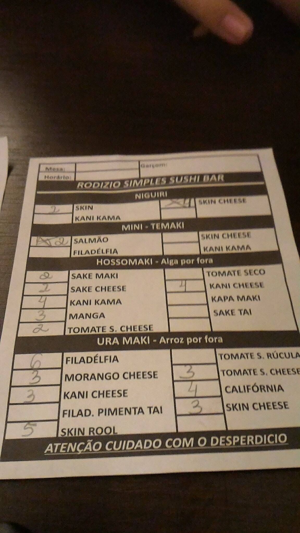 Menu em Mitsui Sushi Bar - Rodízio, À la carte e Delivery., Uberlândia ...