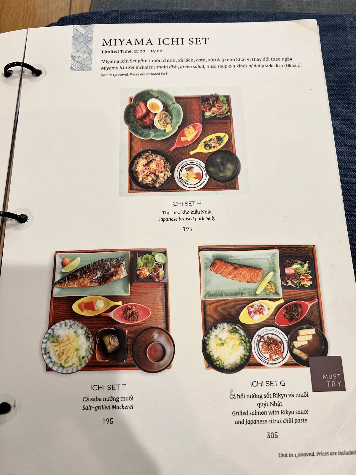 Menu at Miyama - Modern Tokyo Restaurant Cafe - Saigon Centre, Ho Chi ...