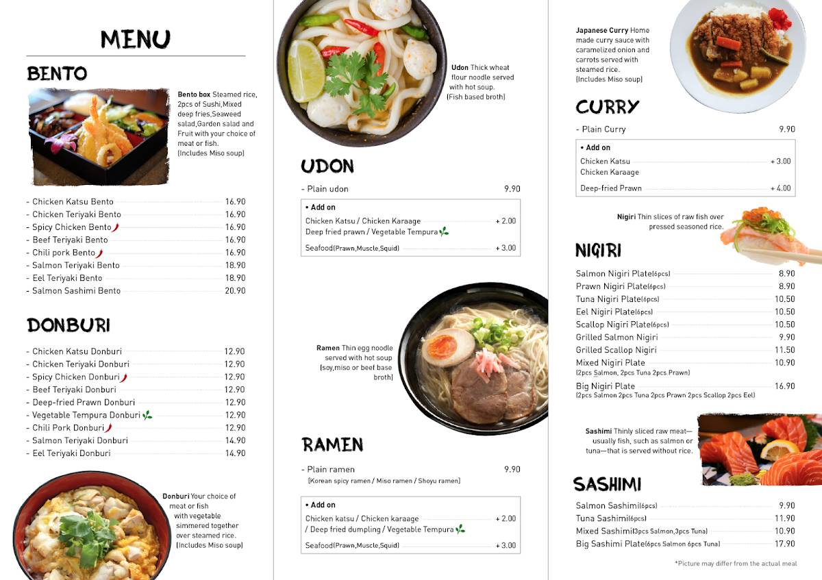 Menu at Mizumi Newlambton restaurant, New Lambton