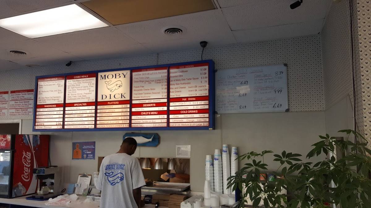 Menu at Moby Dick Seafood Restaurant, Louisville, S 3rd St