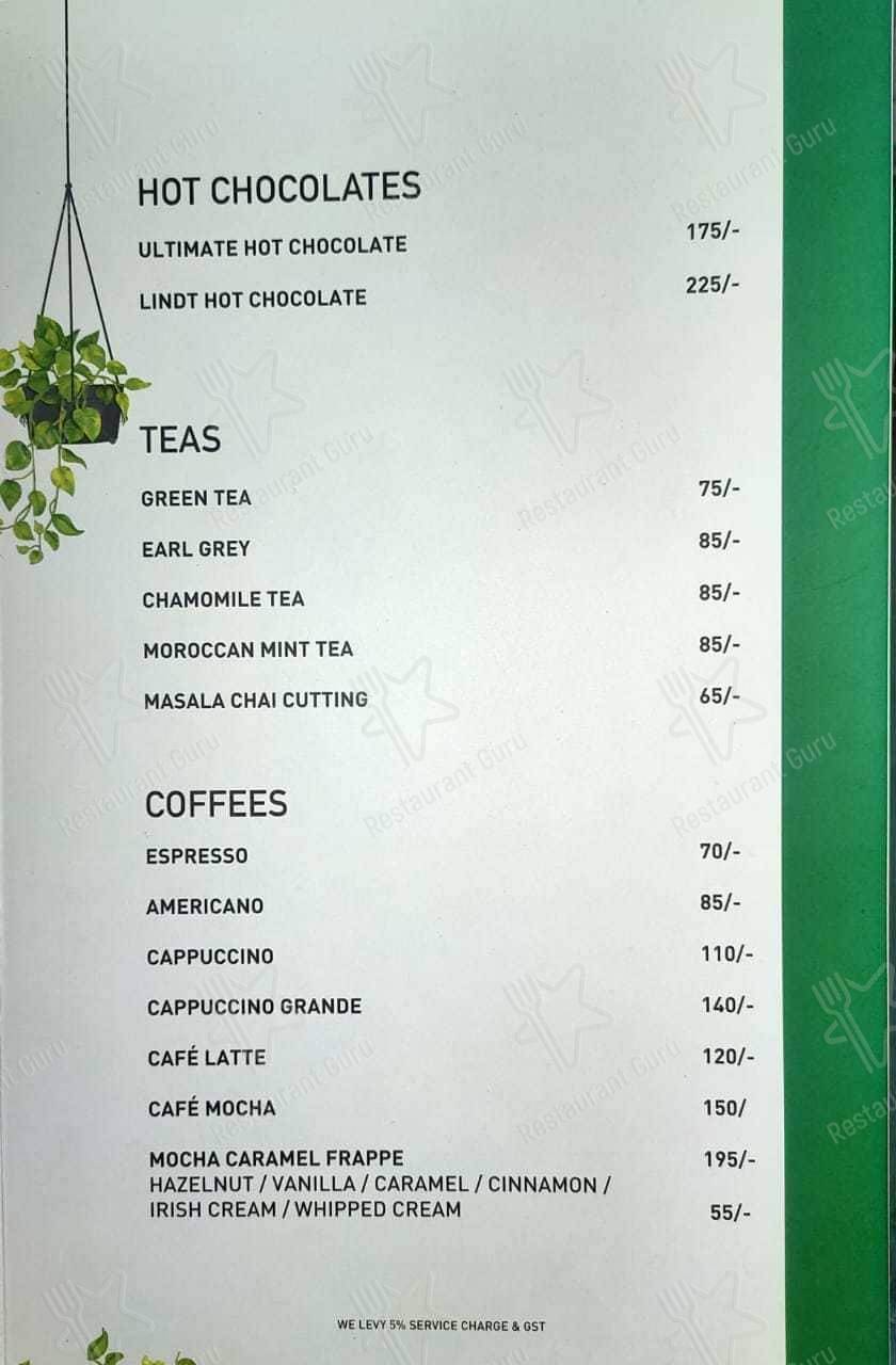 Menu at Mocha Cafe & Bar, Ranchi