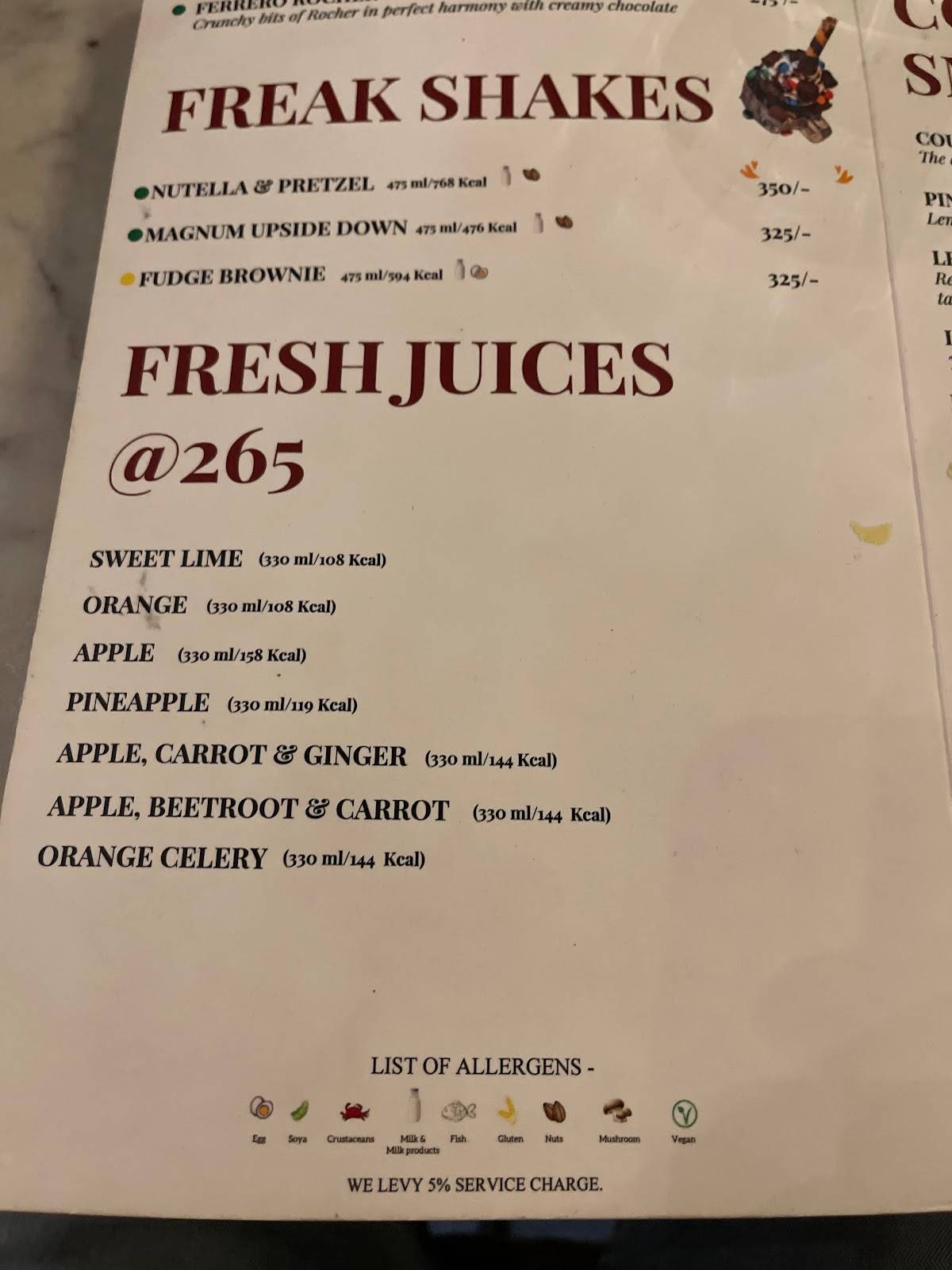 Menu at Mocha Cafe & Bar, Ranchi