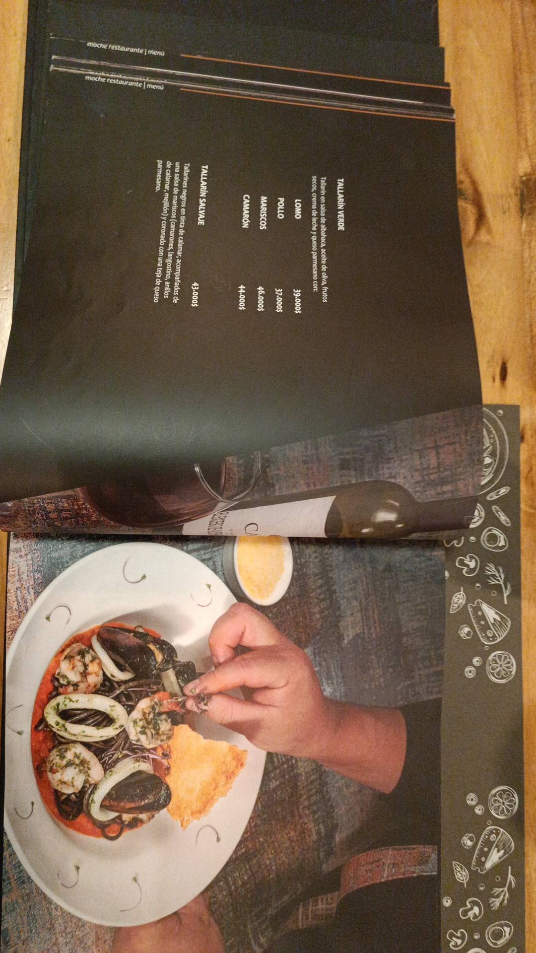 Carta de Moche Restaurante Cocina Peruana, Villavicencio