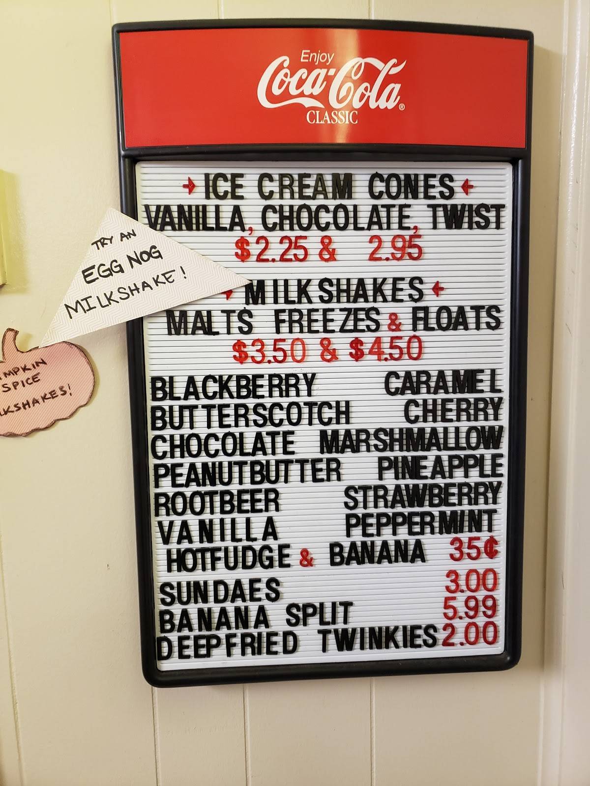 Carta del restaurante Big Burger Drive-In, Molalla