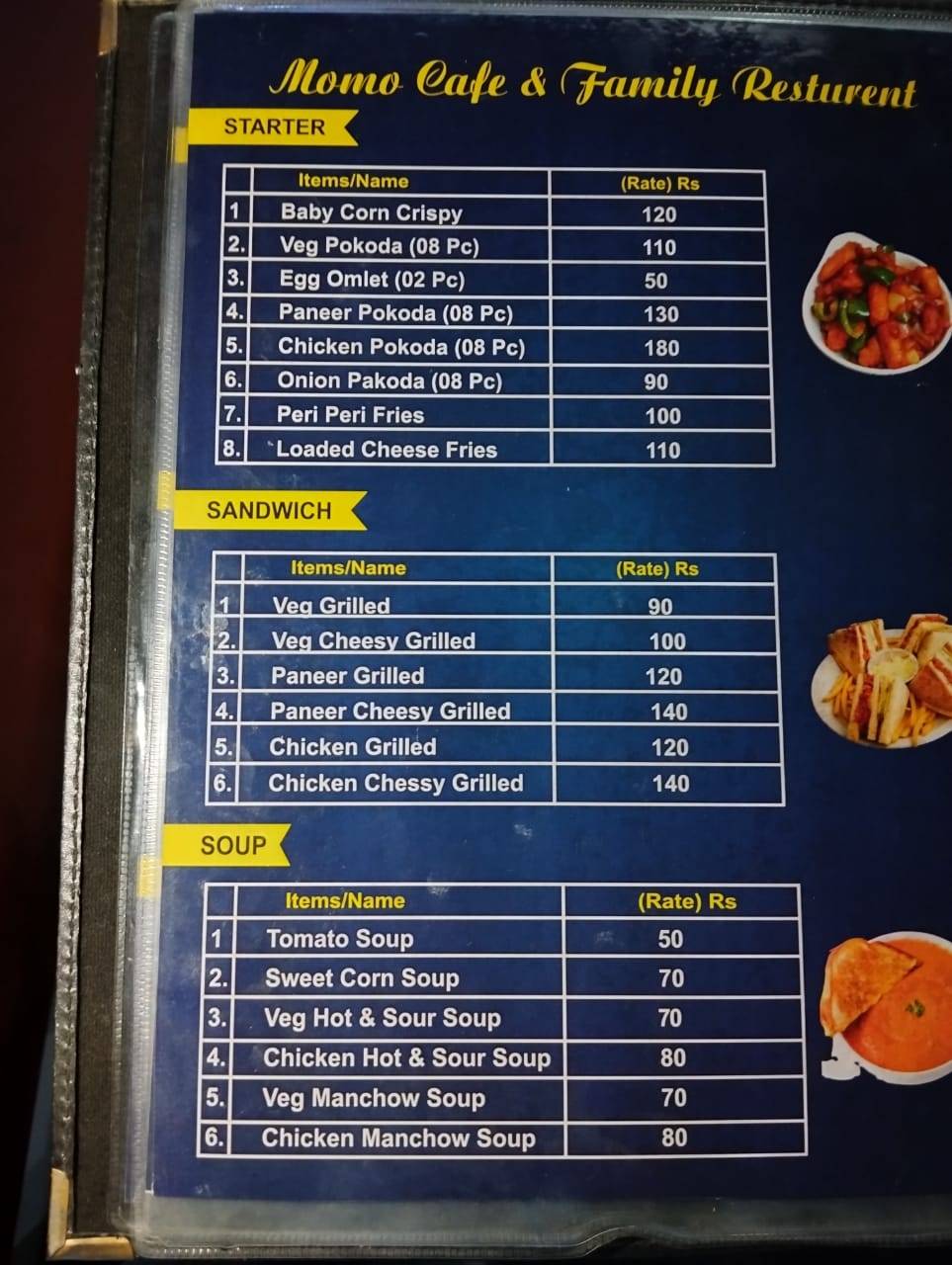 Menu at Momo cafe Family restaurant, Patna