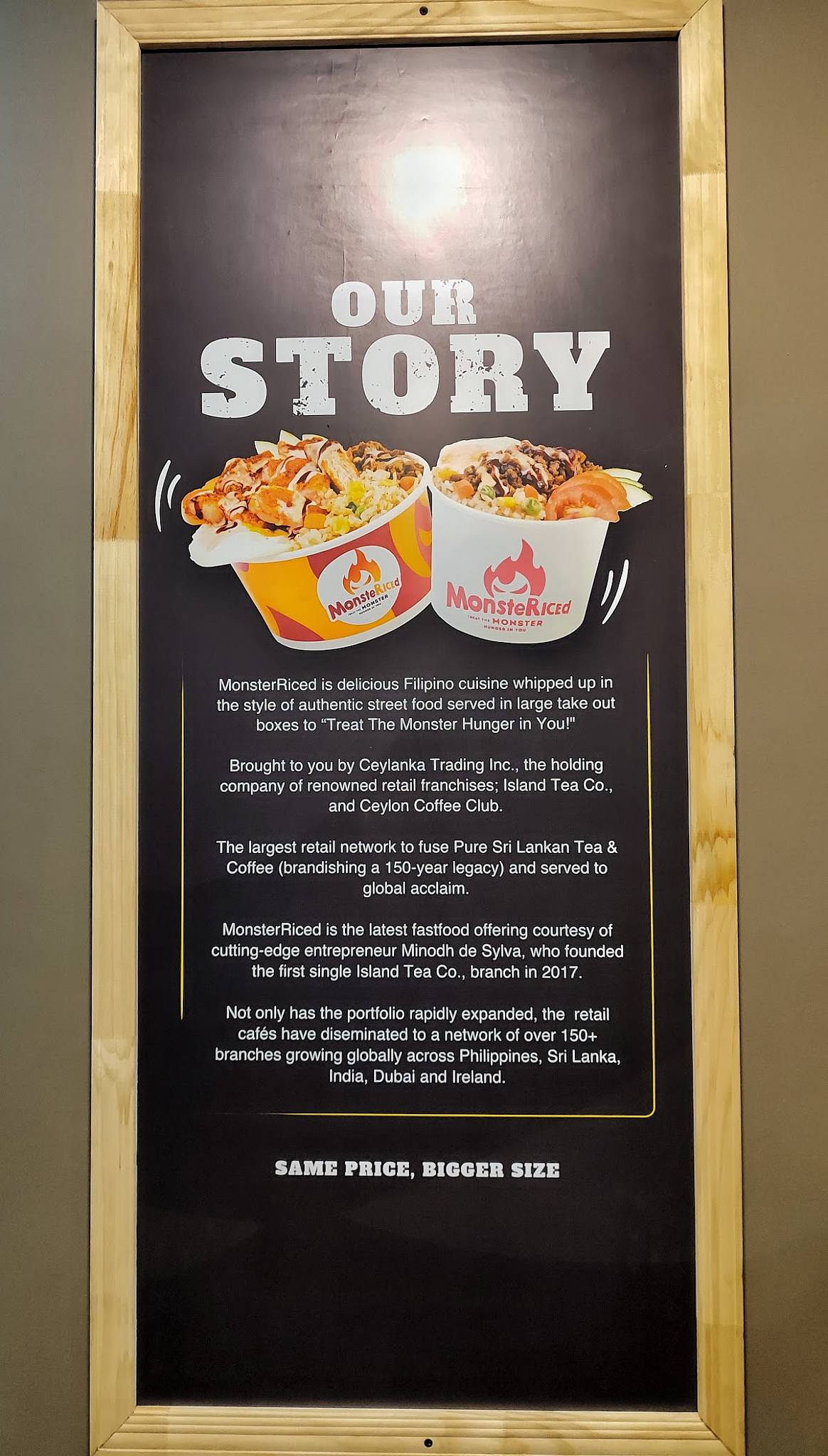 Menu at MonsteRiced Dipolog restaurant, Dipolog City