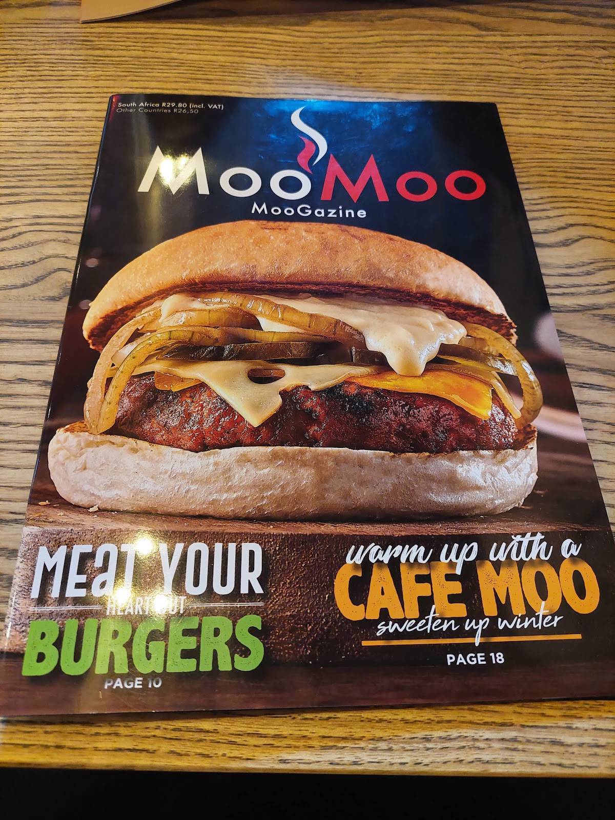 Menu at Moo Moo Mall of Africa restaurant, Midrand