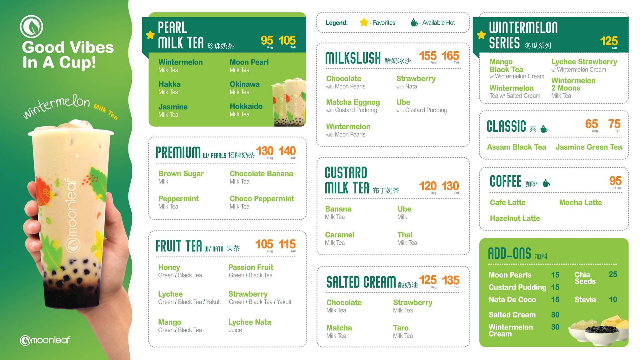 Menu at Moonleaf Matatag restaurant, Quezon City, RCS Building