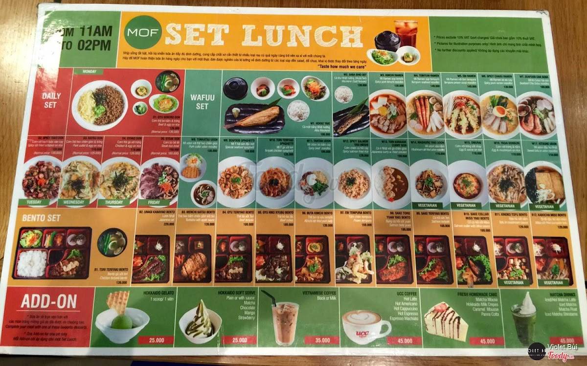 Carta del restaurante Morico Vincom Center Đồng Khởi, Ciudad Ho Chi ...