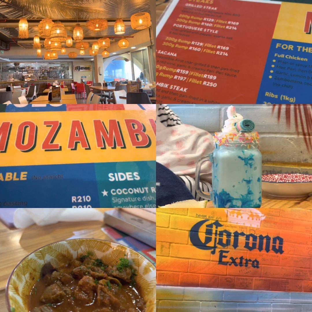 Menu at Mozambik V & A Waterfront restaurant, Cape Town