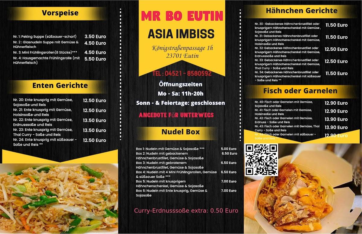 Speisekarte von Mr. Bo restaurant, Eutin