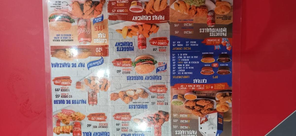 Menu at Mr Crunchy Chicken Plaza Galerías Uriangato restaurant, Uriangato