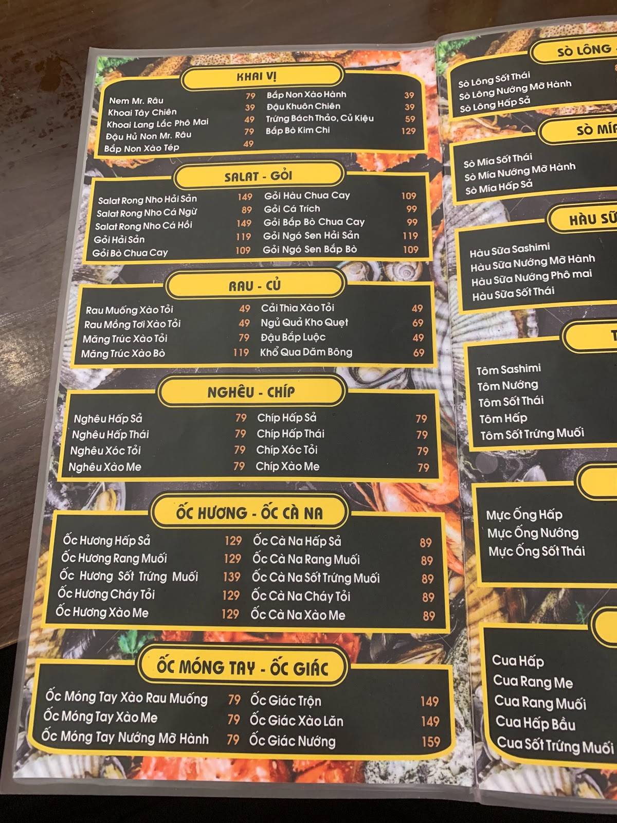 Menu at Bida Đà Nẵng - 535 BILLIARDS CENTER restaurant, Da Nang
