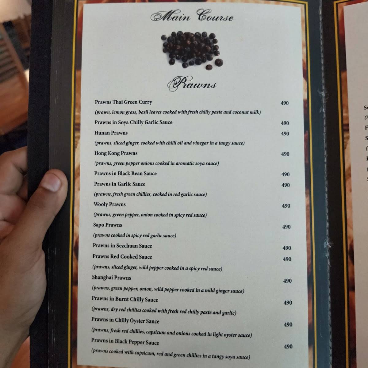 Menu at 5 Spice, Mumbai, Lodge