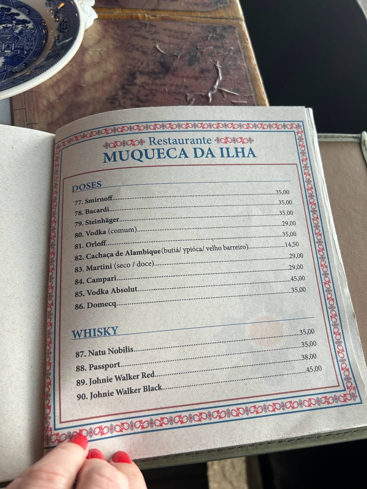 Menu em Muqueca da Ilha restaurante, Florianópolis
