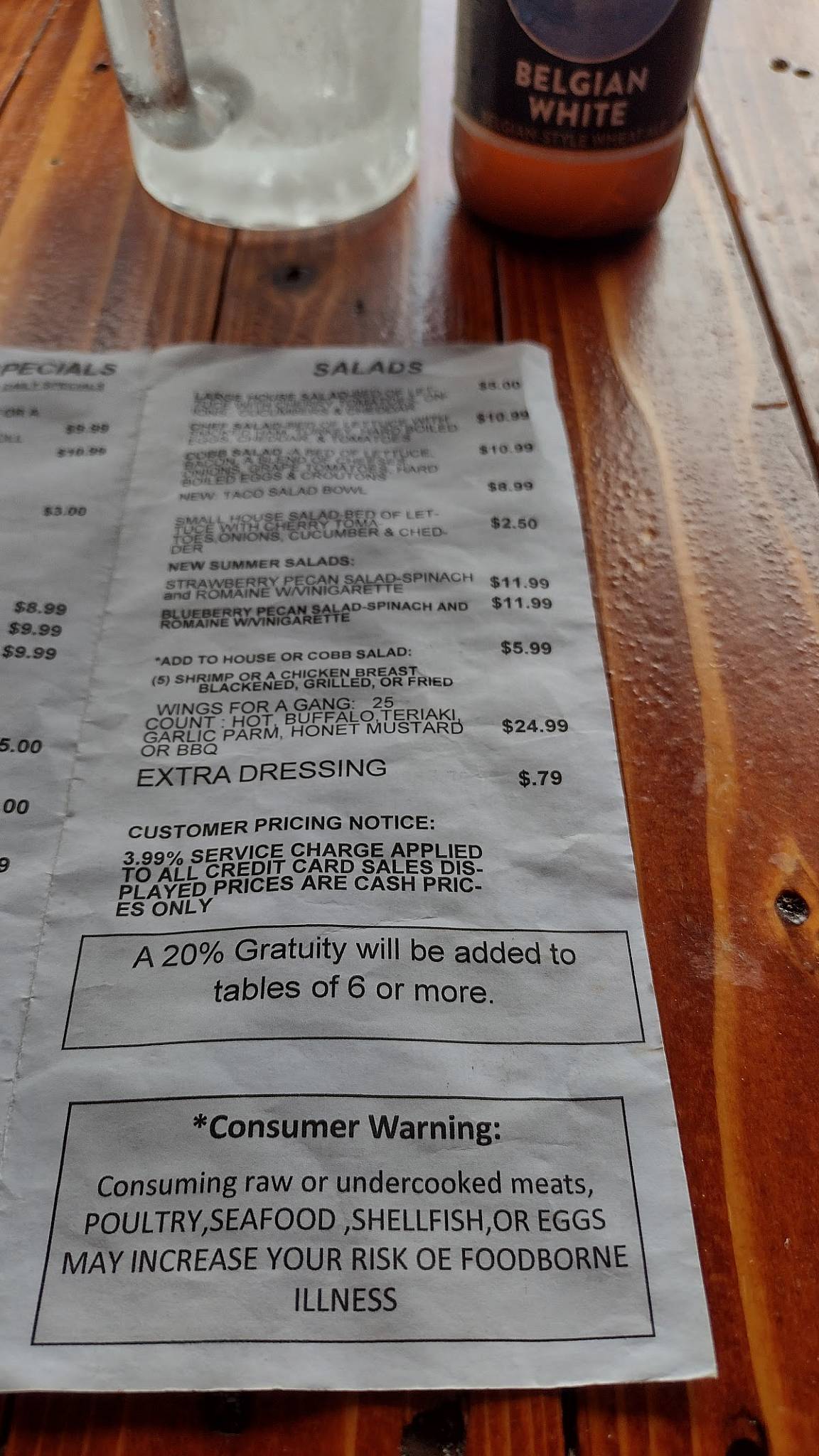 Menu at Sundown Restaurant and Sports Pub, Surfside Beach
