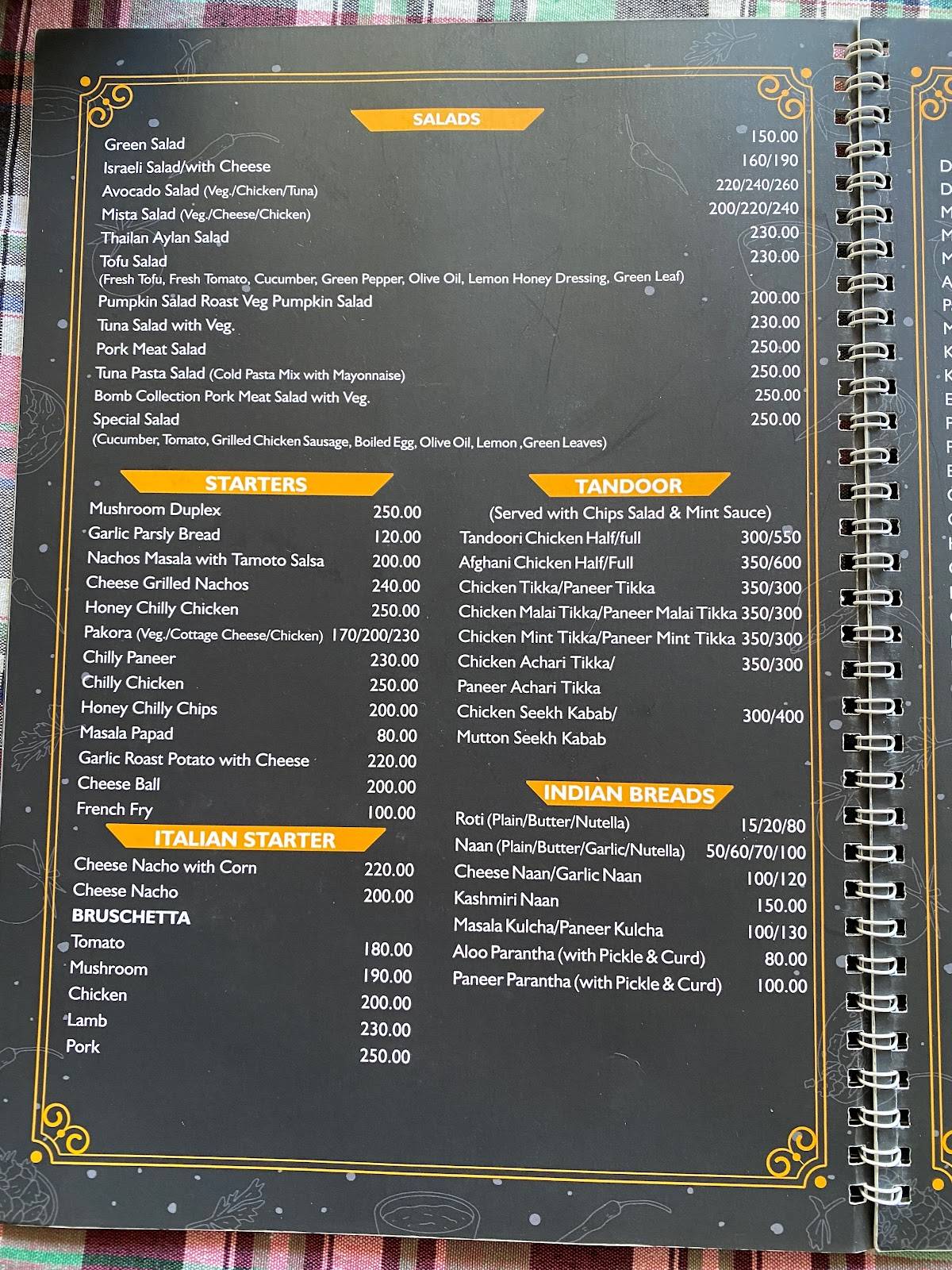 Menu at THE NON STOP CAFE (hostel & stay) Cafe Israeli food / West ...