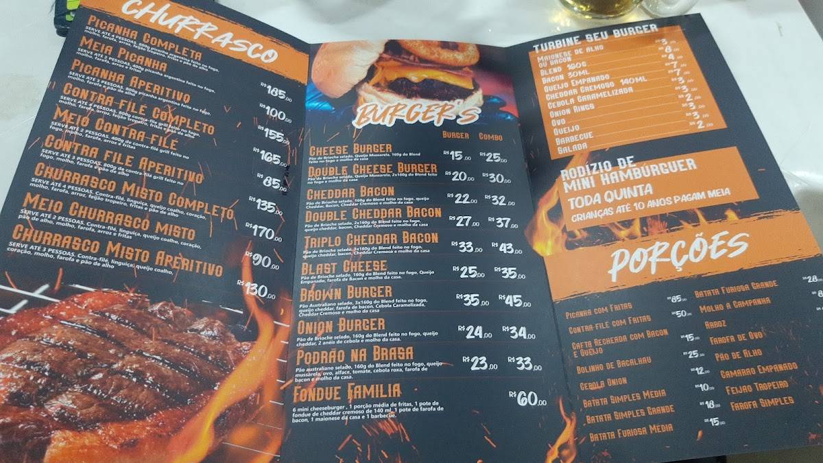 Menu em Na brasa restaurante, Duque de Caxias