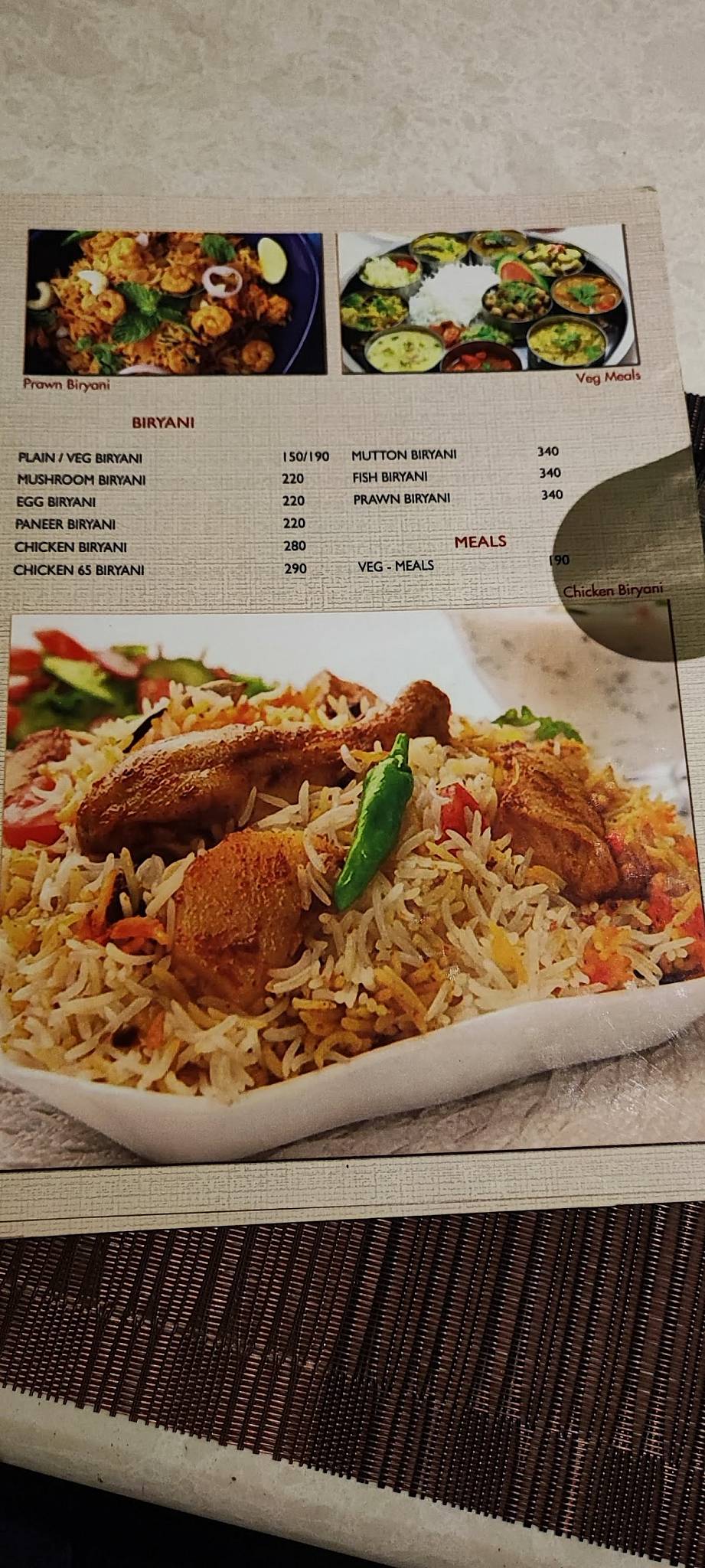 Menu at Sahana Restaurant, Nagercoil
