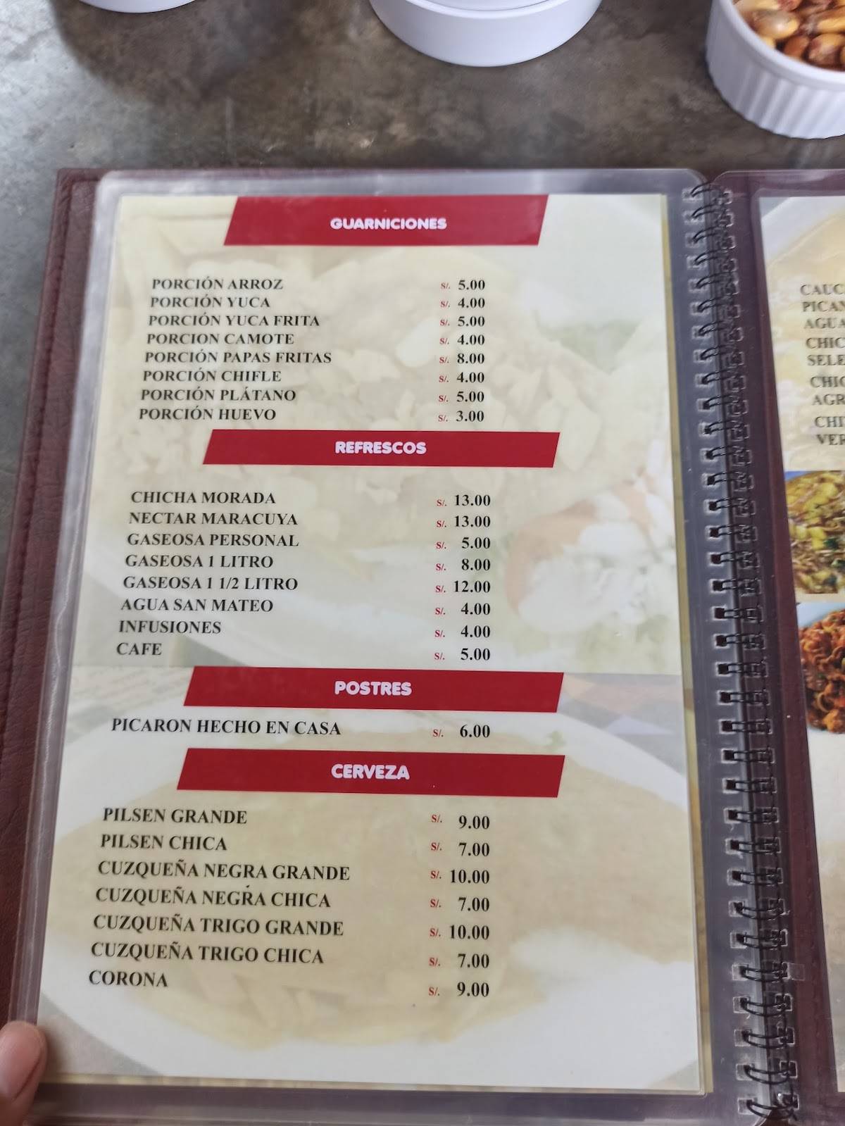 Carta del restaurante Nakamura Foods, La Perla, Jr. Camaná 241